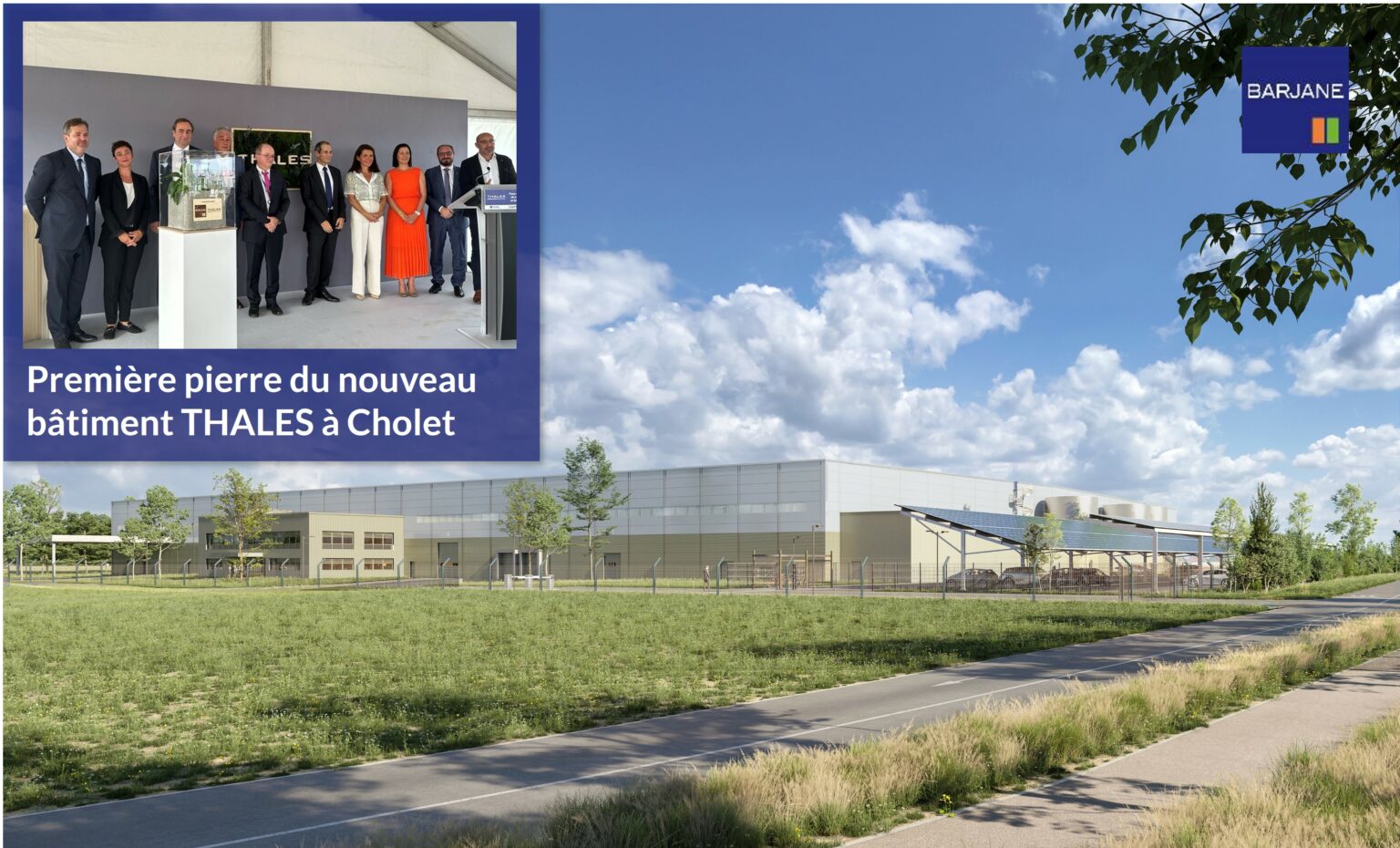 Première pierre du nouveau bâtiment Thales à Cholet - Barjane